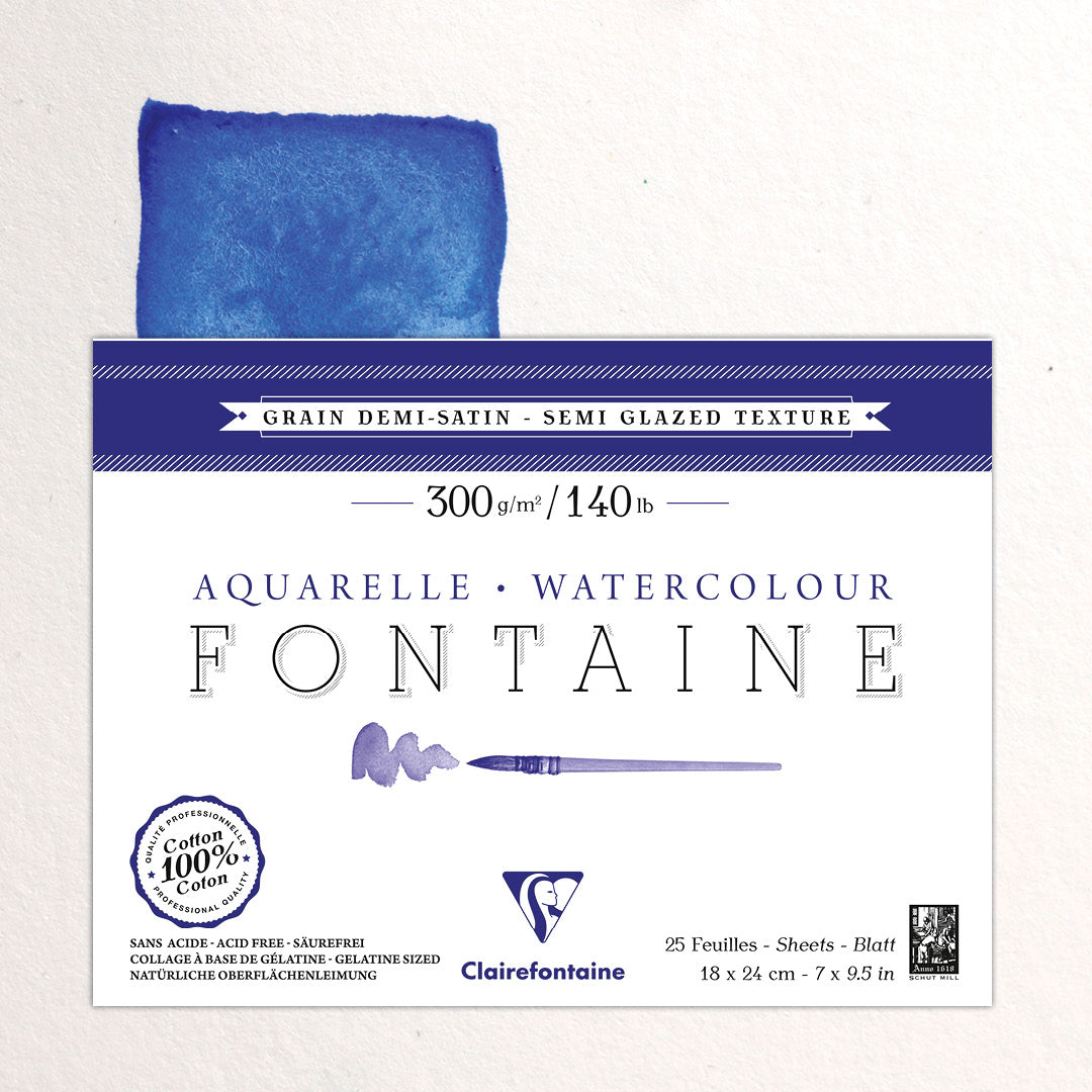 Fontaine 100 % Cotton Watercolour Paper | Soft Press Blocks – Arthouse ...